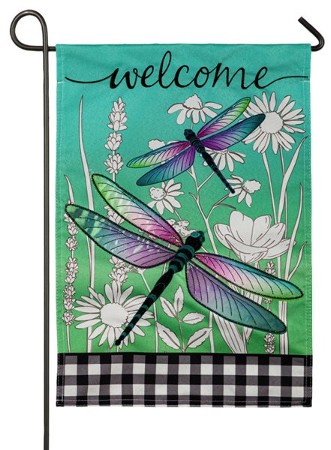 Dragonflies and Wildflowers Linen Flag Collection – Simply Devine Gifts ...