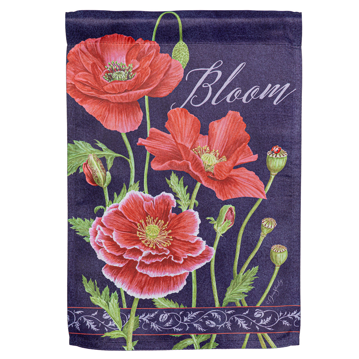 Red Poppies Bloom Suede Flag Collection – Simply Devine Gifts and Decor