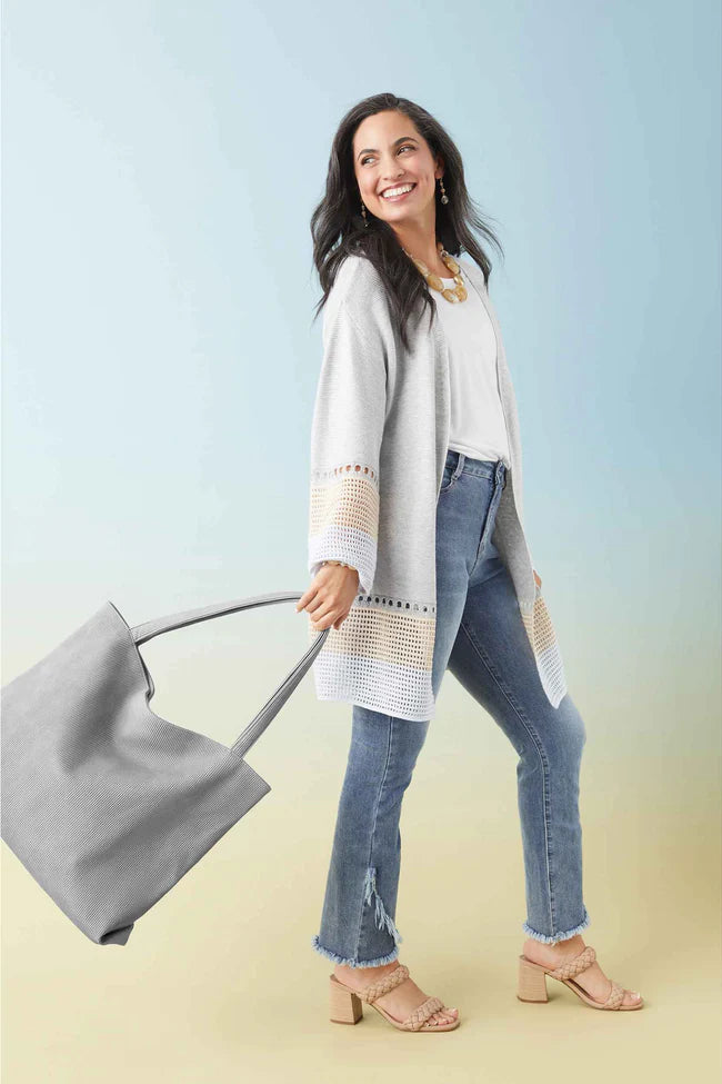 Judie Cardigan with Crochet Border – Simply Devine Gifts and Decor