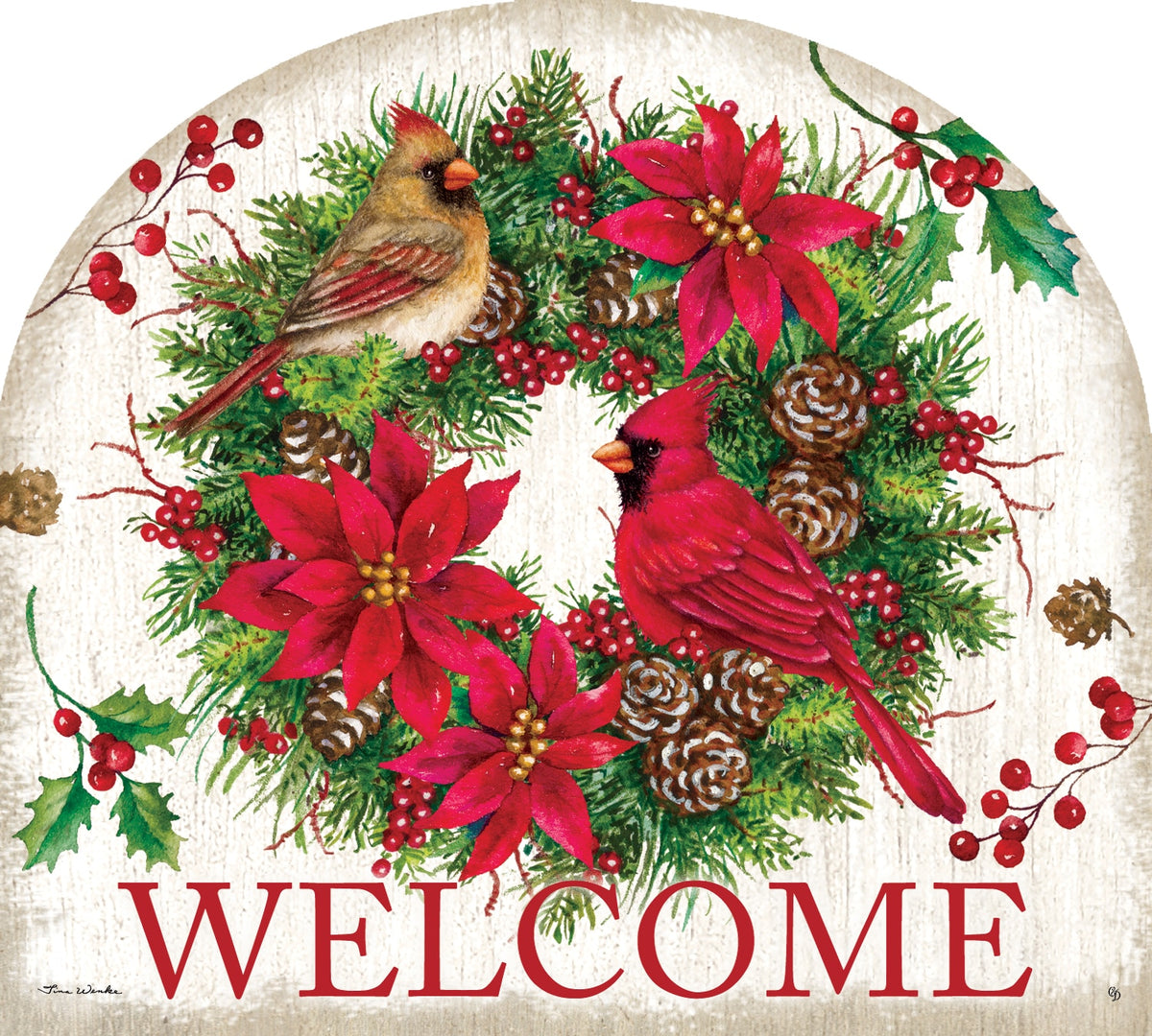 Cardinal Wreath Flag Collection – Simply Devine Gifts and Decor