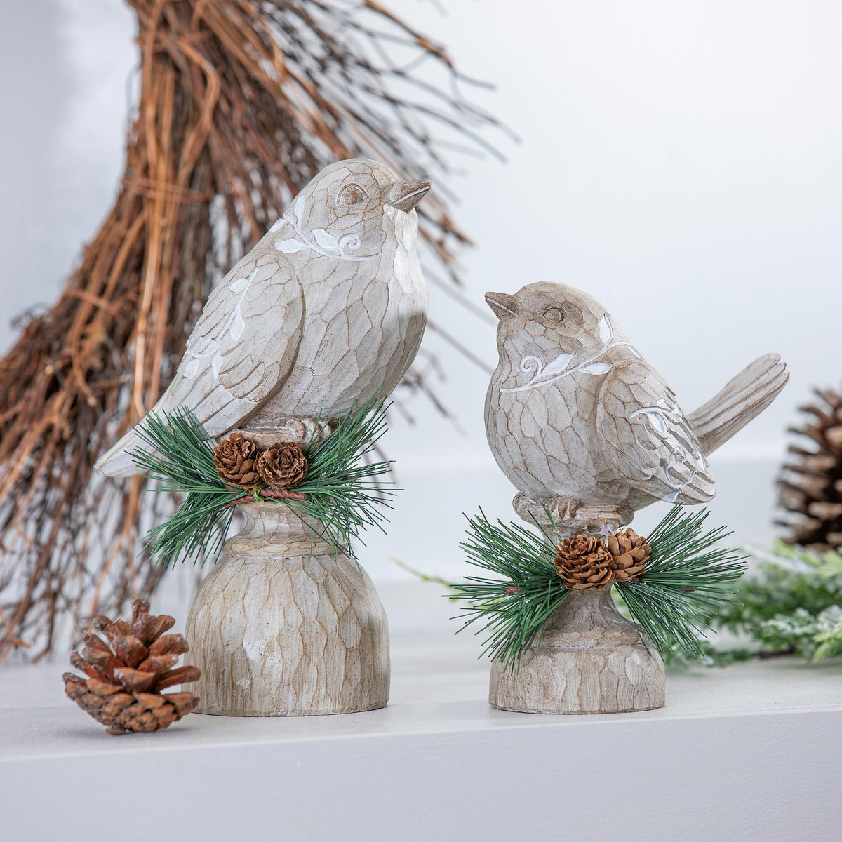 Resin Bird with Artificial Table Decor Set – Simply Devine Gifts and Decor